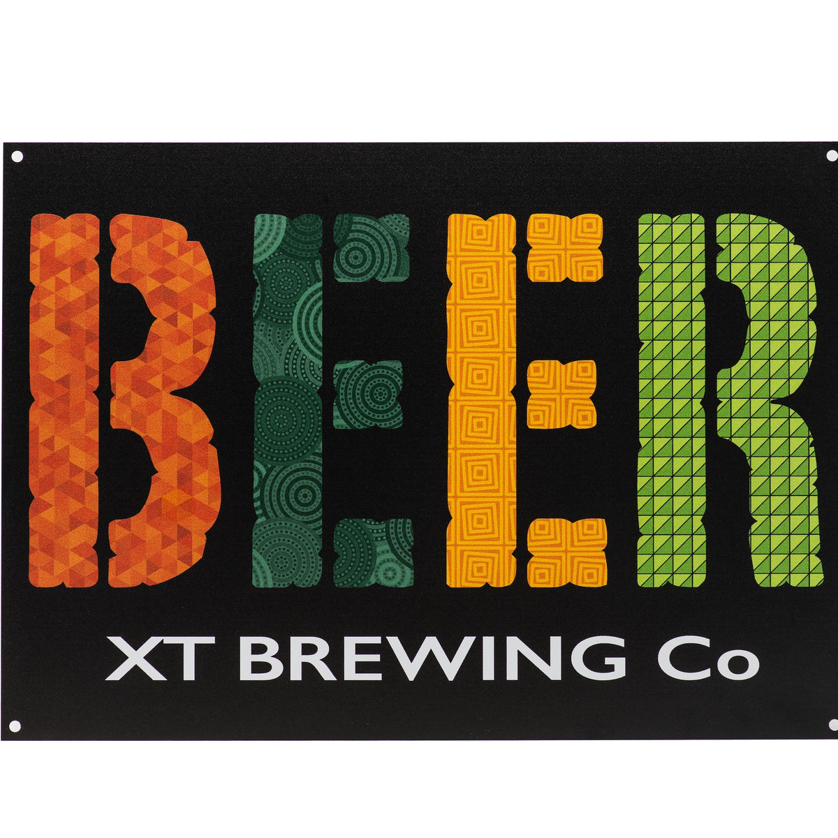 XT Brewing Co Metal Beer Sign – Bold Graphic Design